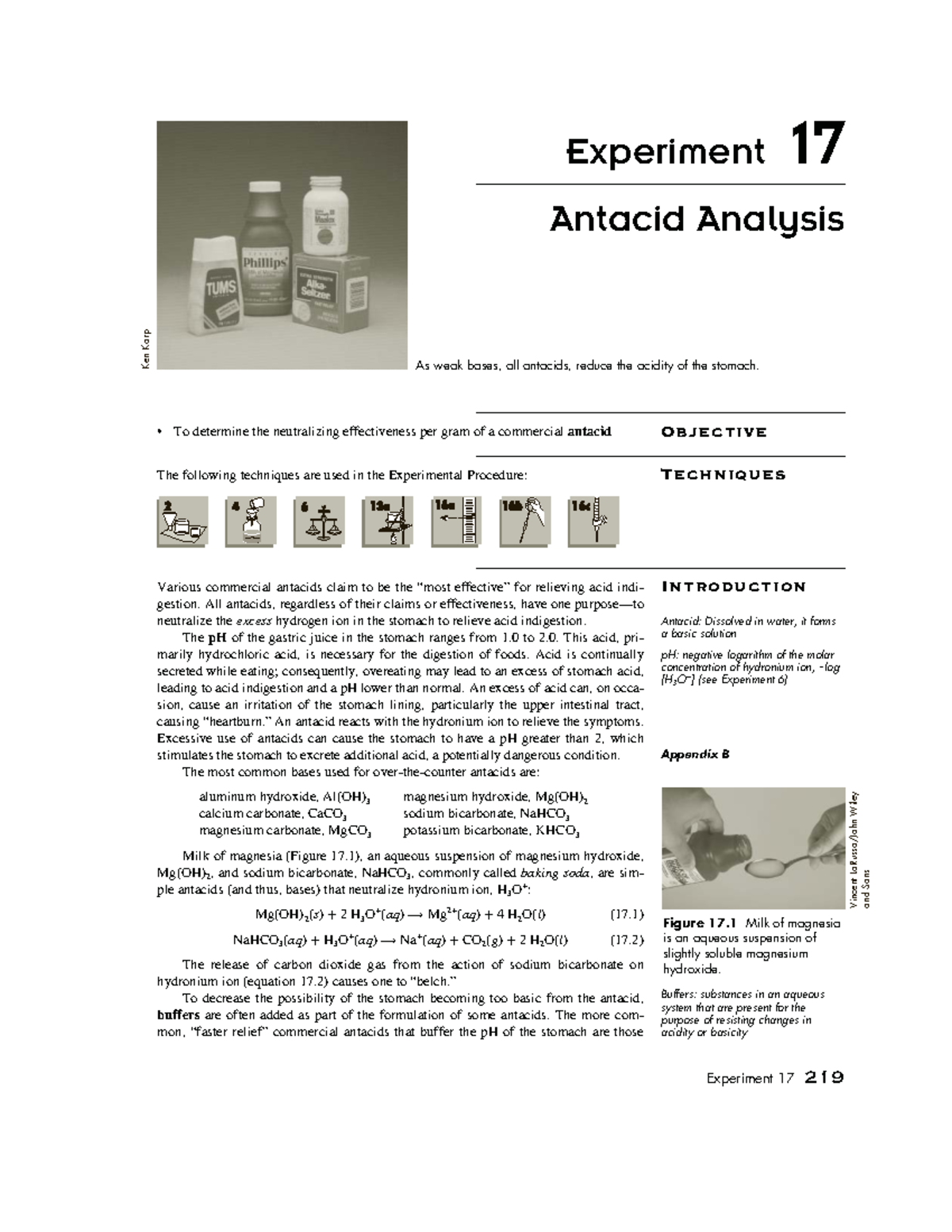 Experiment 17: Antacid Analysis - Worksheet for Chemistry 101 - Studocu