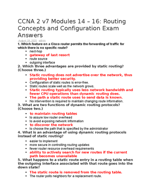 CCNA 2 v7 Final Answers v1 - CCNA 2 v7 Final Exam Answers Full – Switching, Routing and Wireless ...