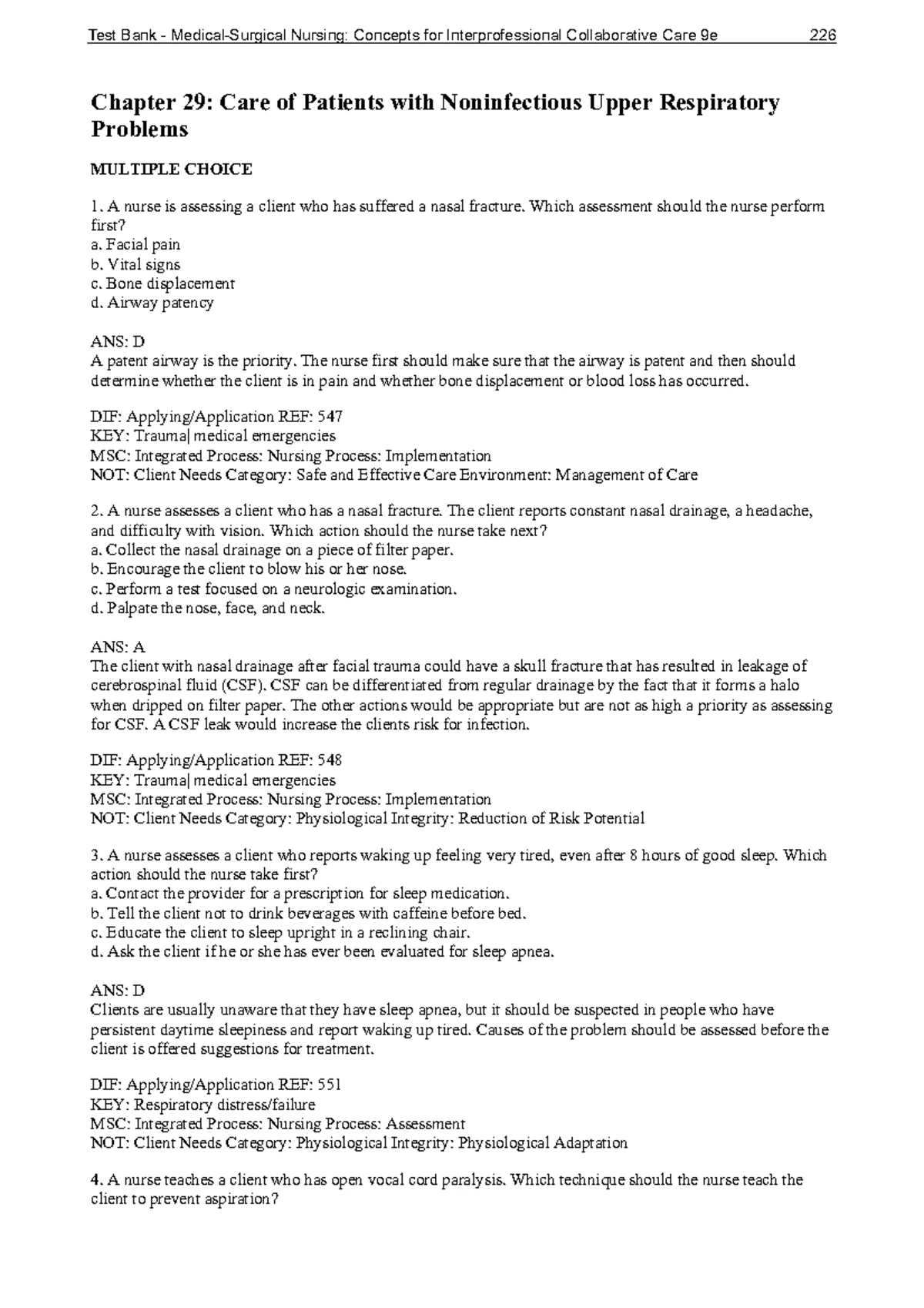 Chapter 45 Care of Critically Ill Patients with Neurologic Problems ...