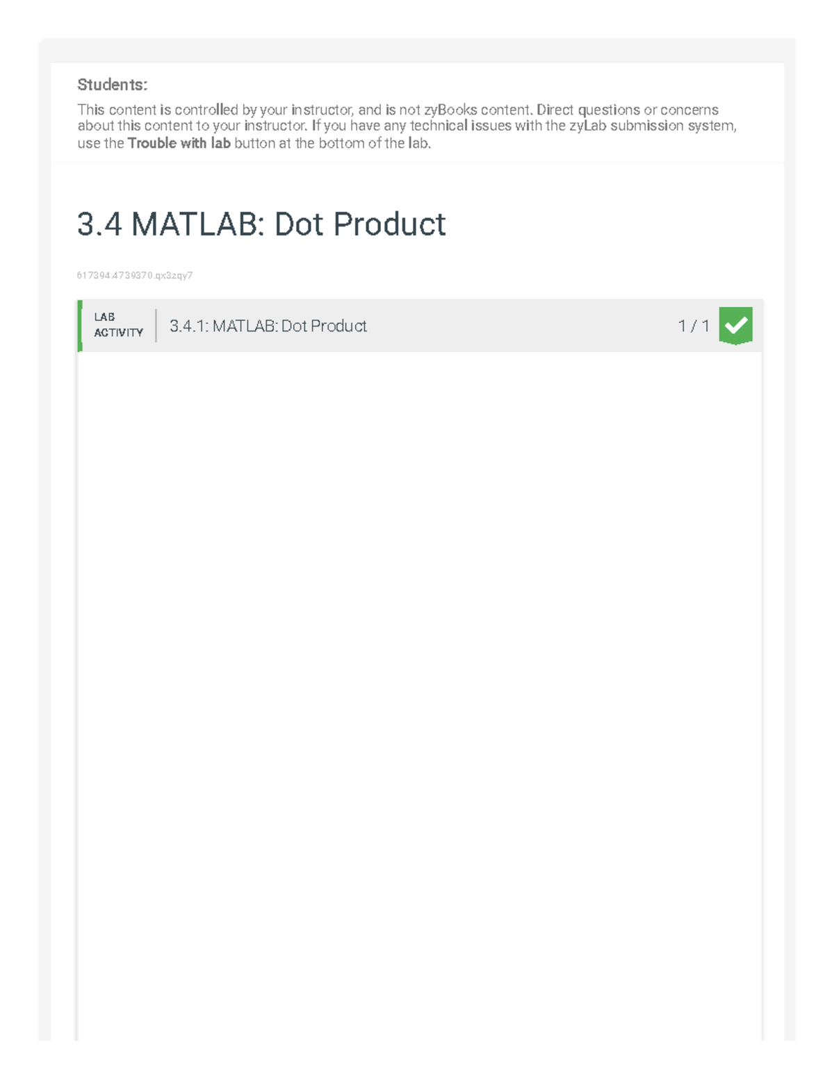 MATLAB: Activity 3.4 - Evaluating Dot Product with Vectors - Studocu