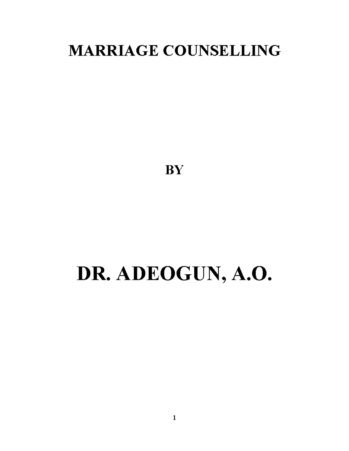 Familylifemarriagecounselingreprint - MARRIAGE COUNSELLING BY DR ...