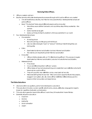 Ch 4 Study Guide - These are lecture notes from a Policing In America ...