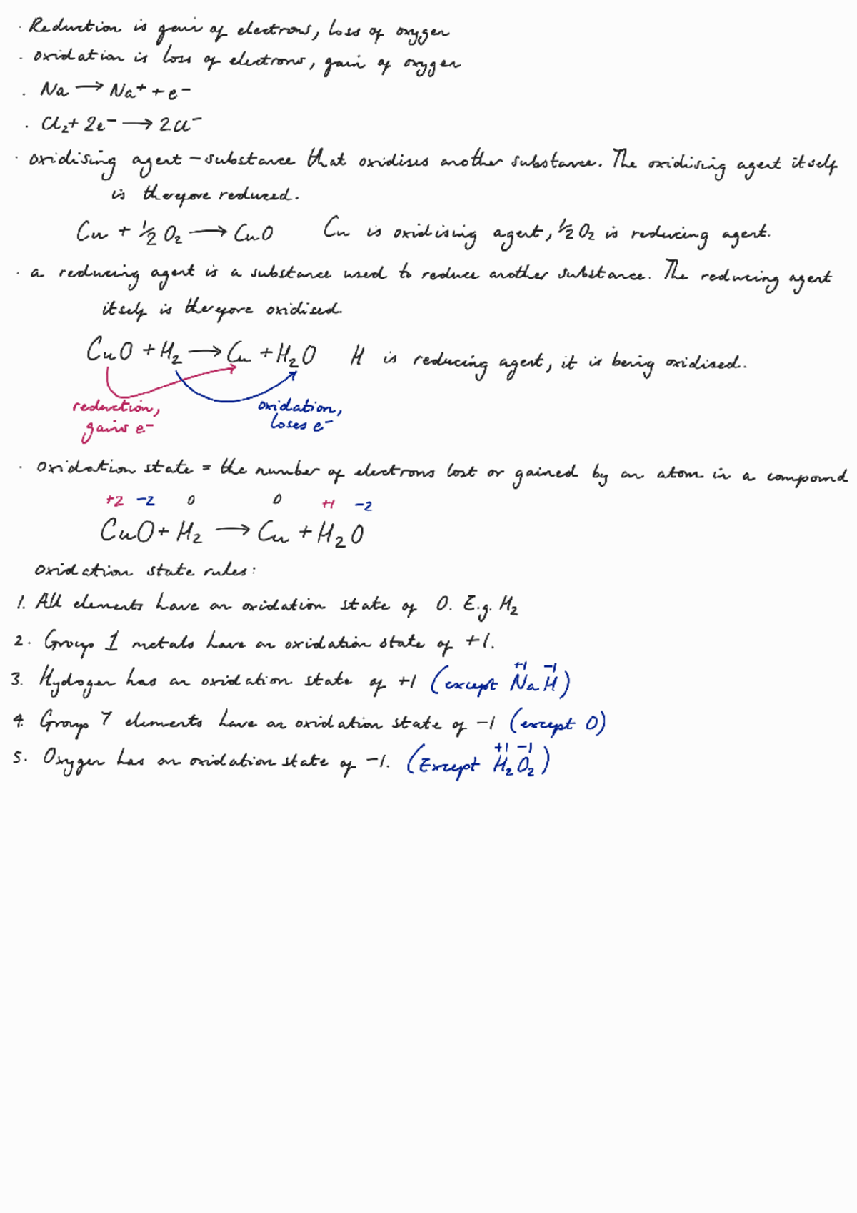 Redox Reactions: Oxidation and Reduction Concepts (CHEM 250314) - Studocu