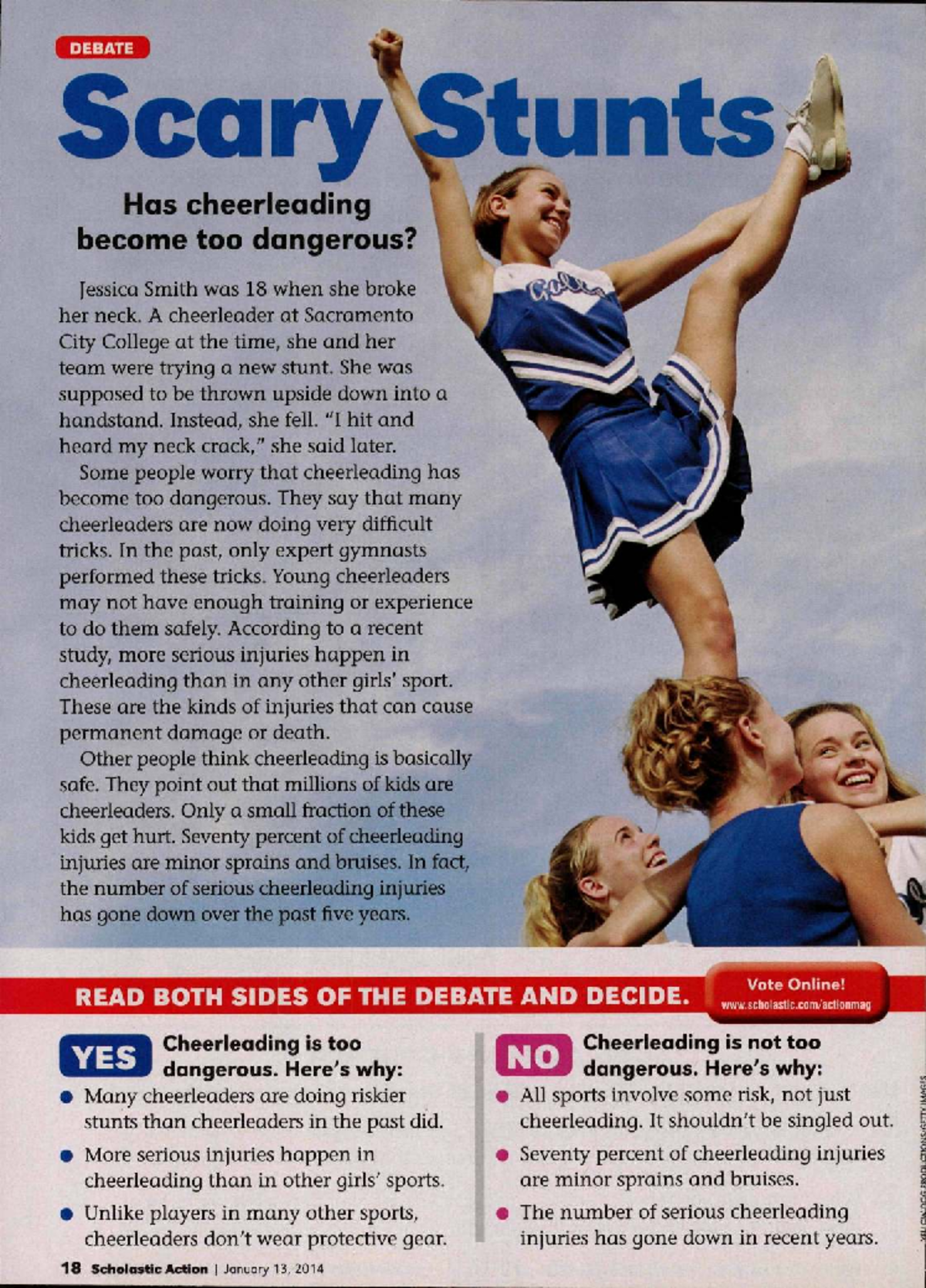 11-Cheerleading Debate: Is Cheerleading Too Dangerous? - Studocu