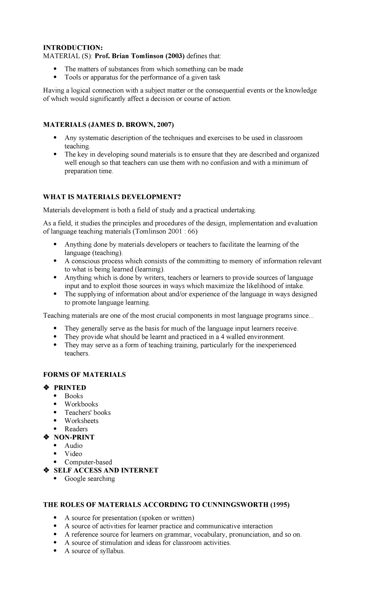 Language Learning Materials Development: Principles & Practices - Studocu