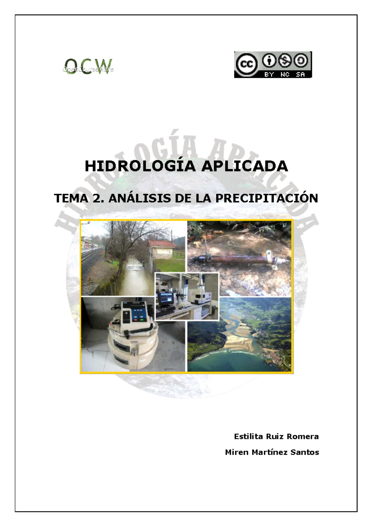Hidrología aplicada: análisis de la precipitación - tema 2 - Studocu