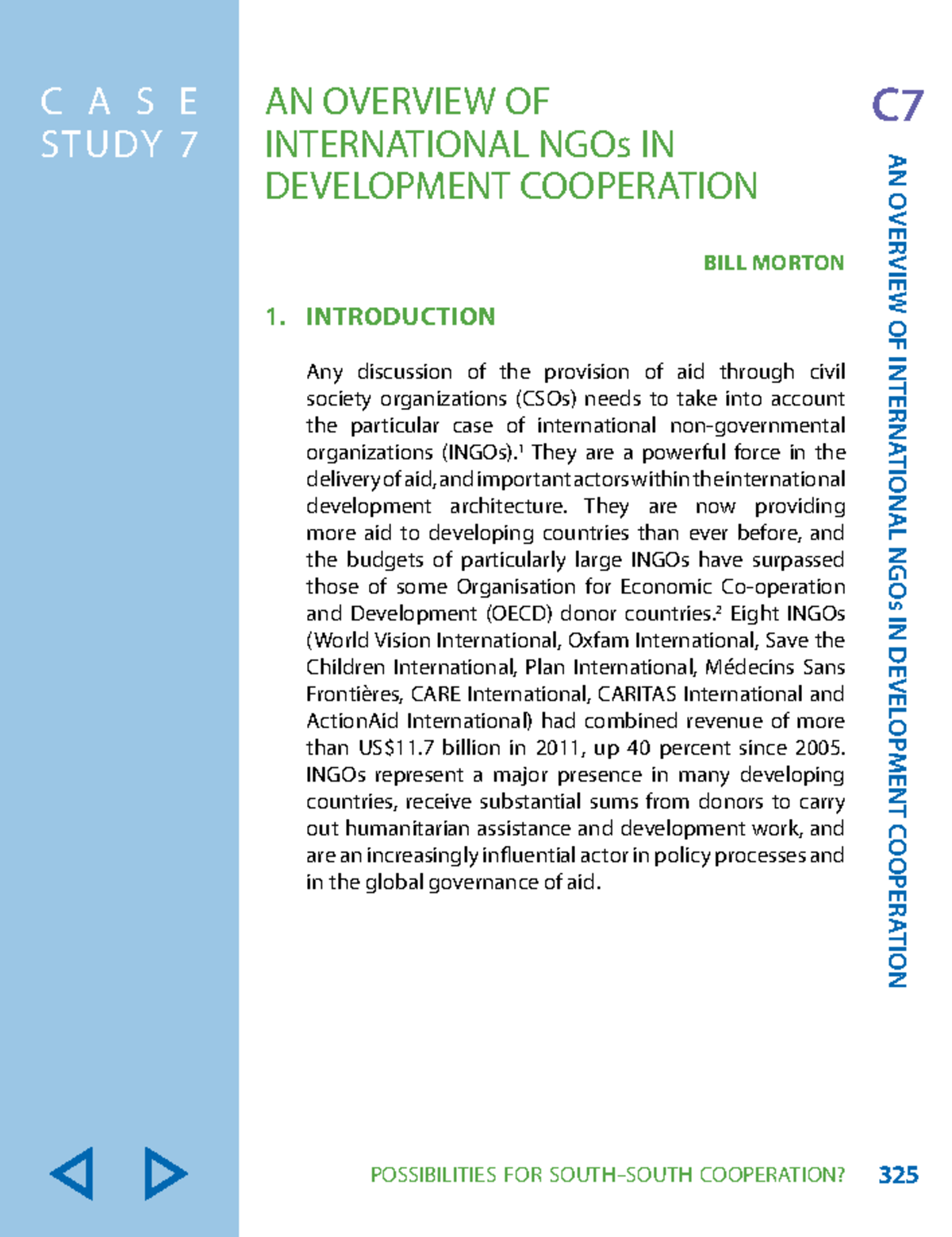 UNDP CH11 Insights on International NGOs in Development Aid - Studocu