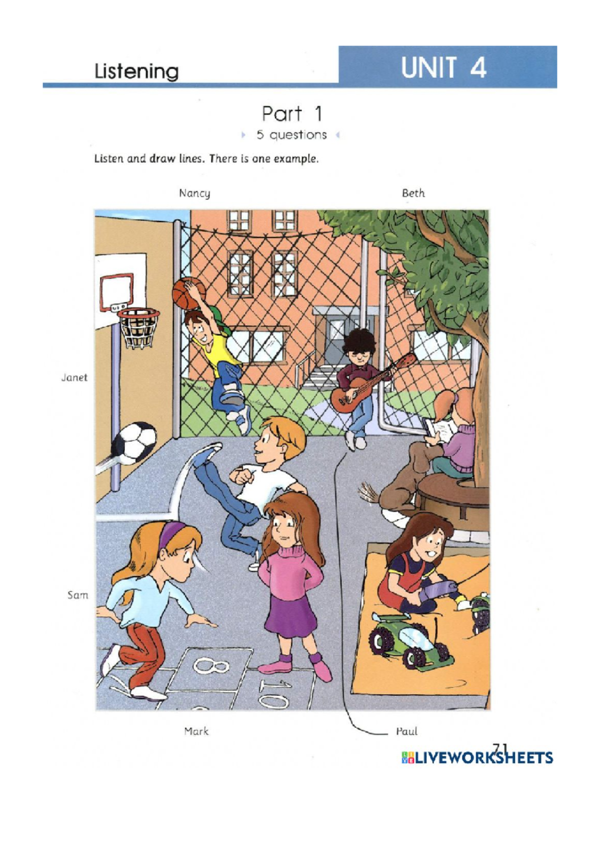 Listening Worksheet 2306316: Unit 4 Activities and Questions - Studocu