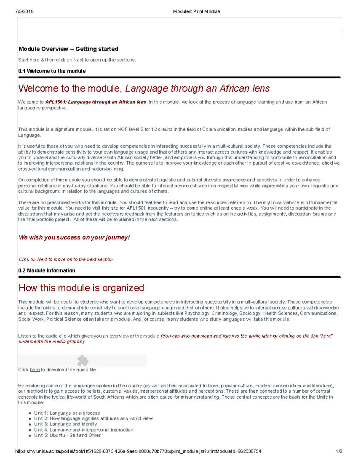 AFL1501 Study Guide: Language through an African Lens Overview - Studocu