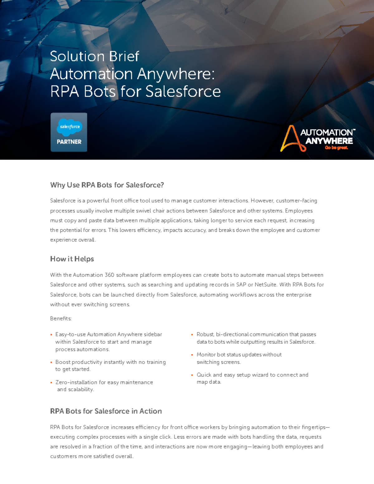 RPA Bots for Salesforce: Enhancing Efficiency and Automation Solutions ...