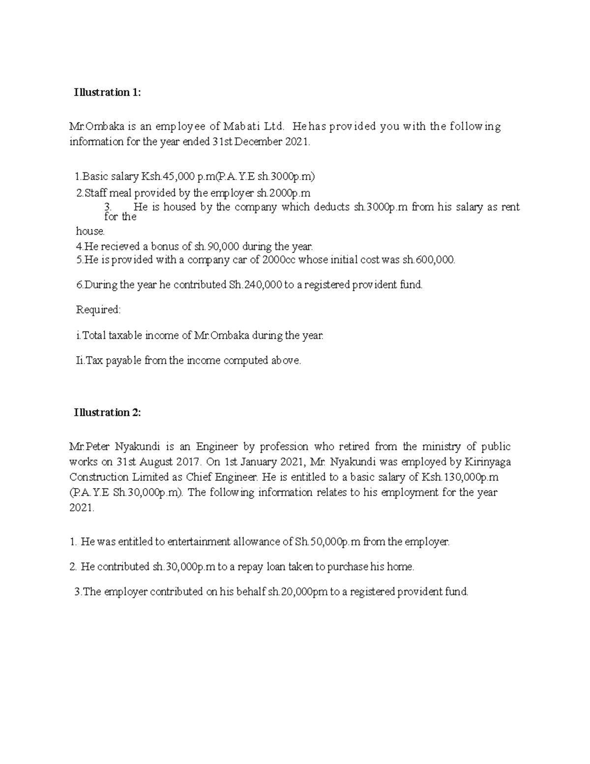Employment Income Tax Computation Examples for 2021 - Studocu