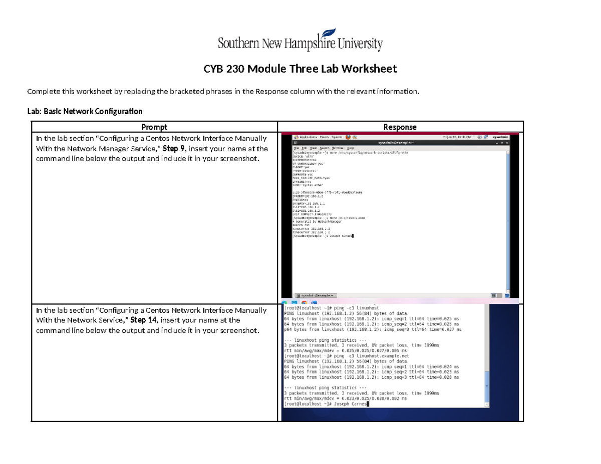 CYB-230-Module 3Lab-Joseph Carnes - CYB 230 Module Three Lab Worksheet ...