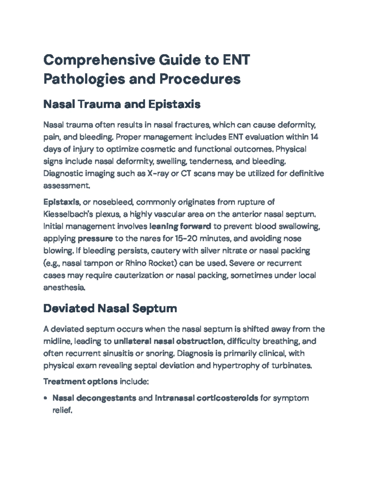 ENT Medical Terminology & Abbreviations Reference Guide - Studocu