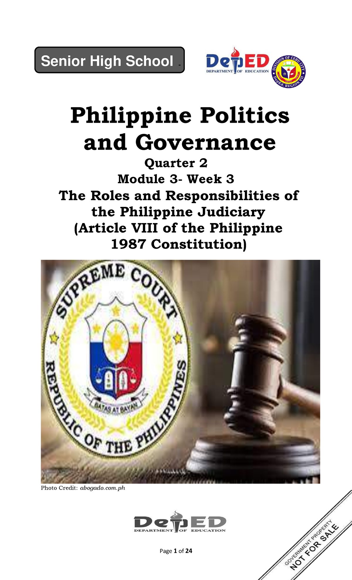 3 Q2 Pol Gov - Educational modules are structured units of learning ...