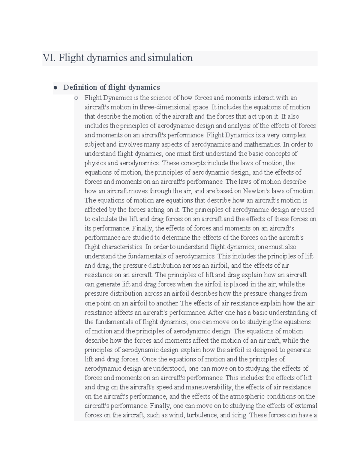 Flight Dynamics and Simulation: Fundamentals and Analysis Techniques ...