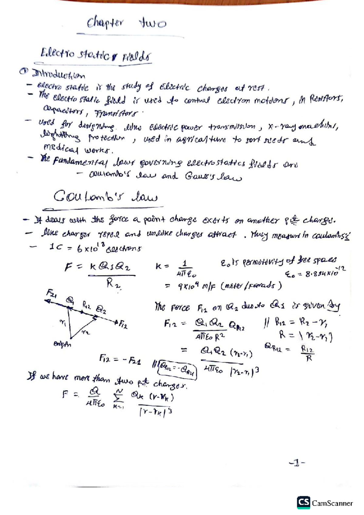 Chapter 2: Electrostatic Fields - Fundamentals and Applications - Studocu