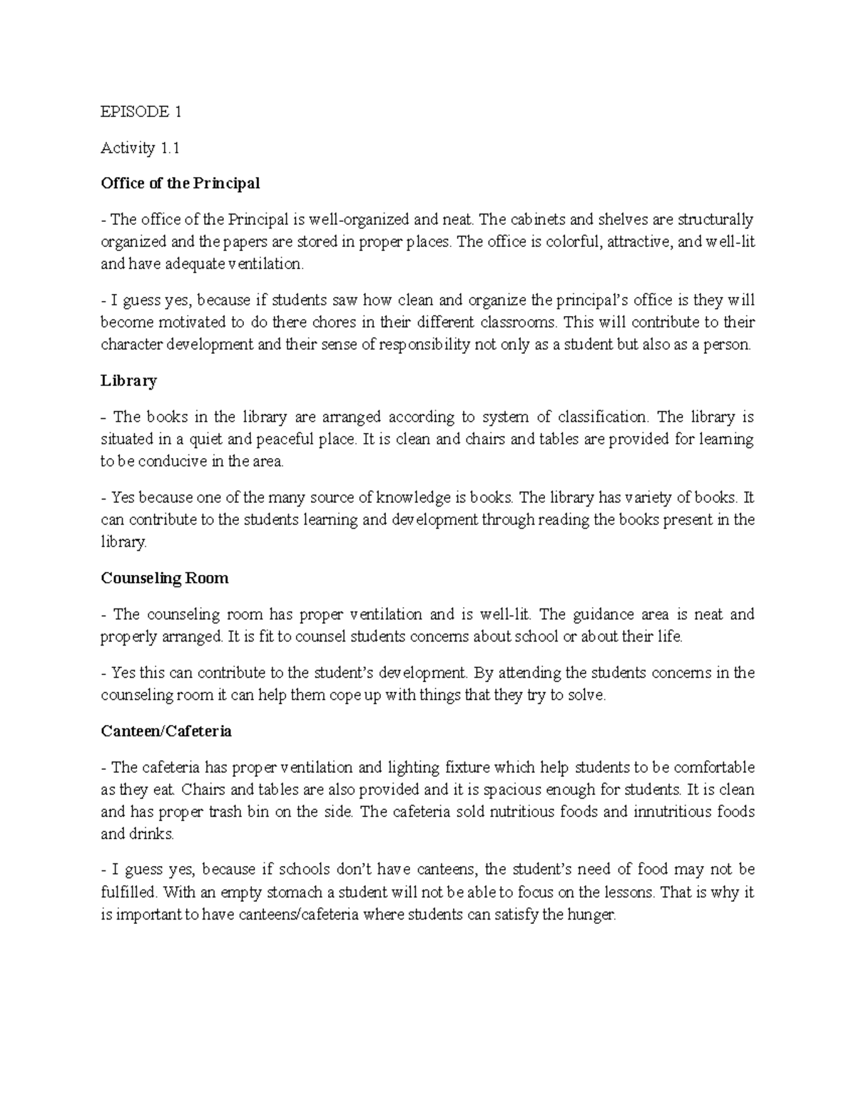 Field Study 1 Workbook Episode 1 - Studocu