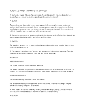 Task Chapter 5 - .... - FIN333: FUNDAMENTAL OF PERSONAL FINANCIAL ...