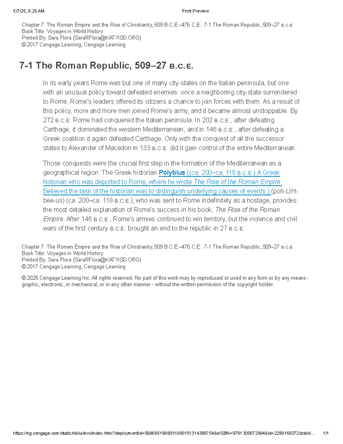Roman Empire & Rise of Christianity: Formative Years (509 B.C.E.–476 C ...