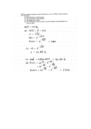 Hw2 - homework - 2 A component has the following linear hazard rate, where t is in years: 120 (a ...