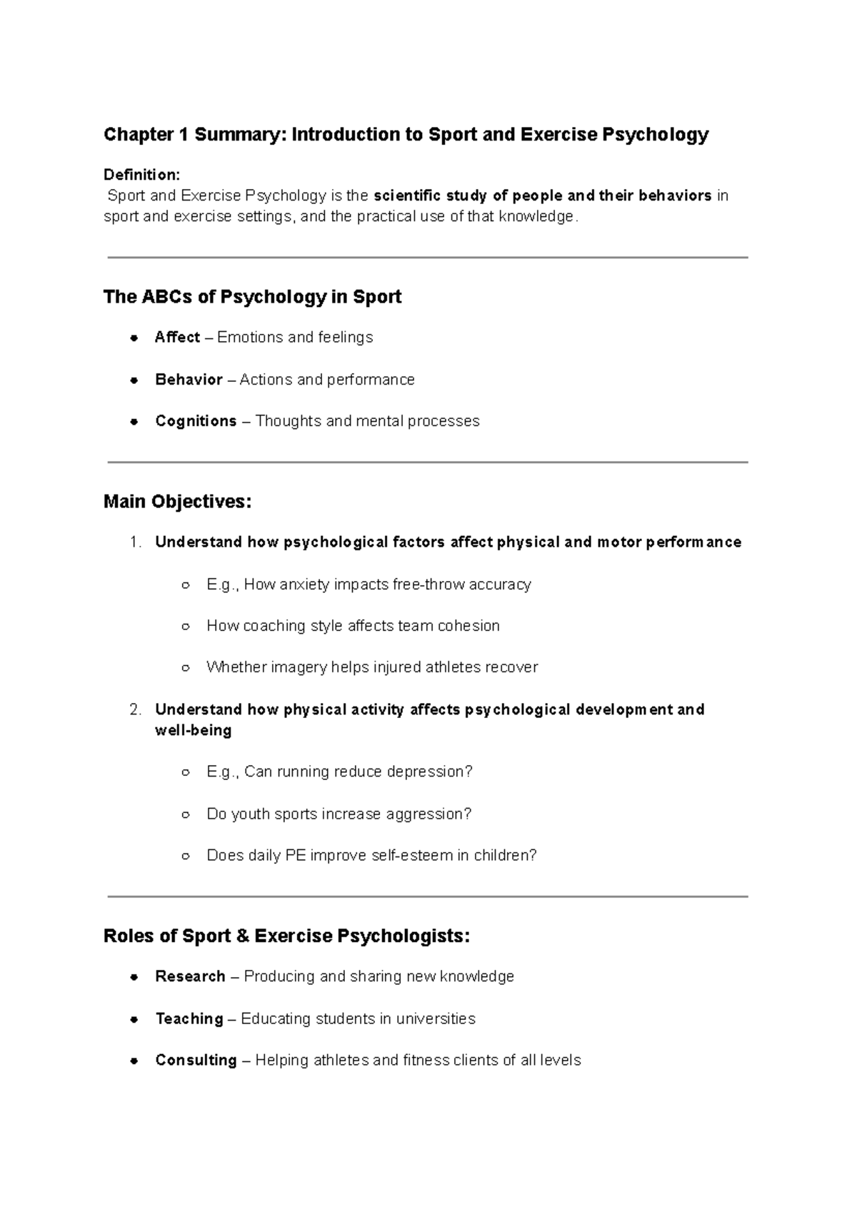 Sport & Exercise Psychology (PSY 101): Key Concepts & Practice ...