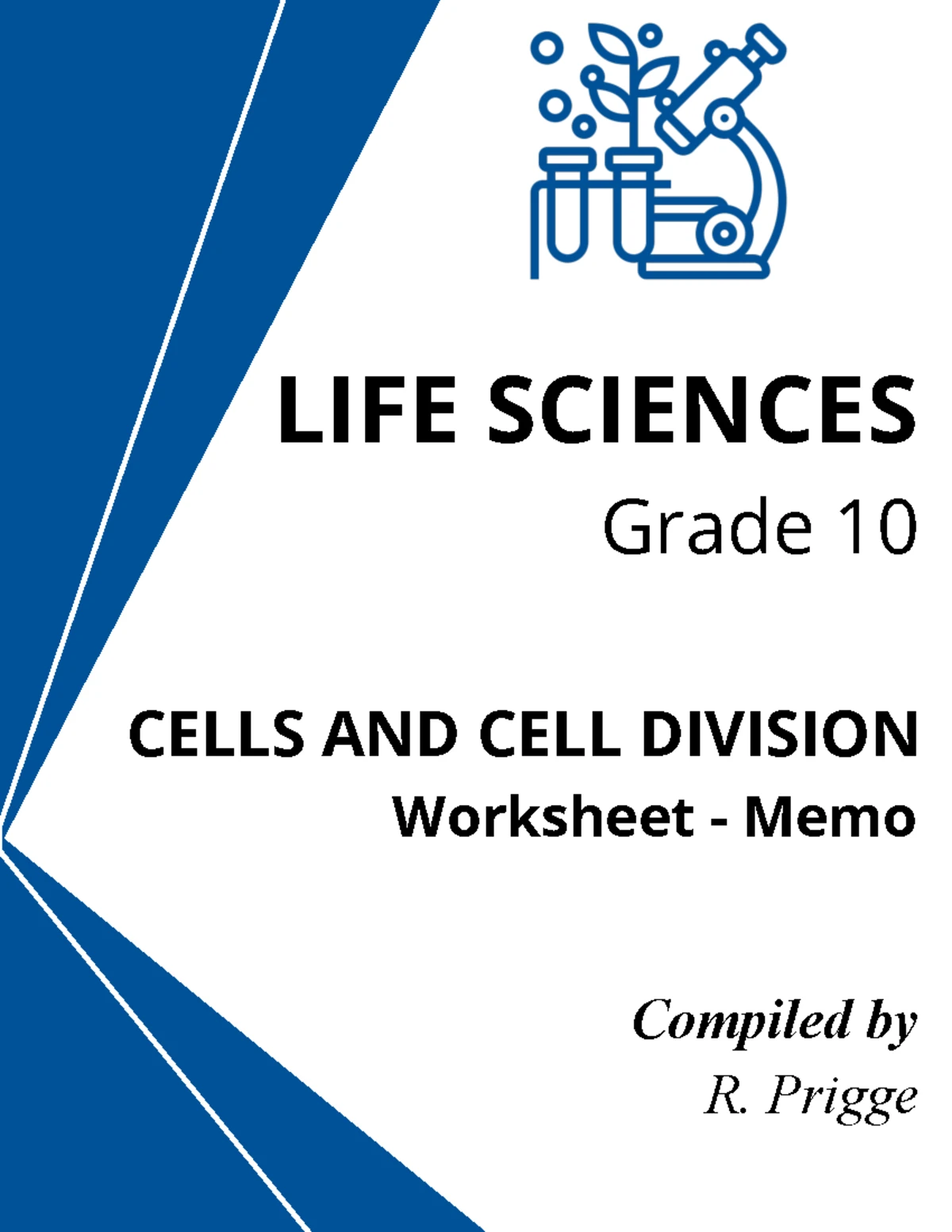 Gr10-Life Sci Mitosis Worksheet: Understanding Cells and Division - Studocu