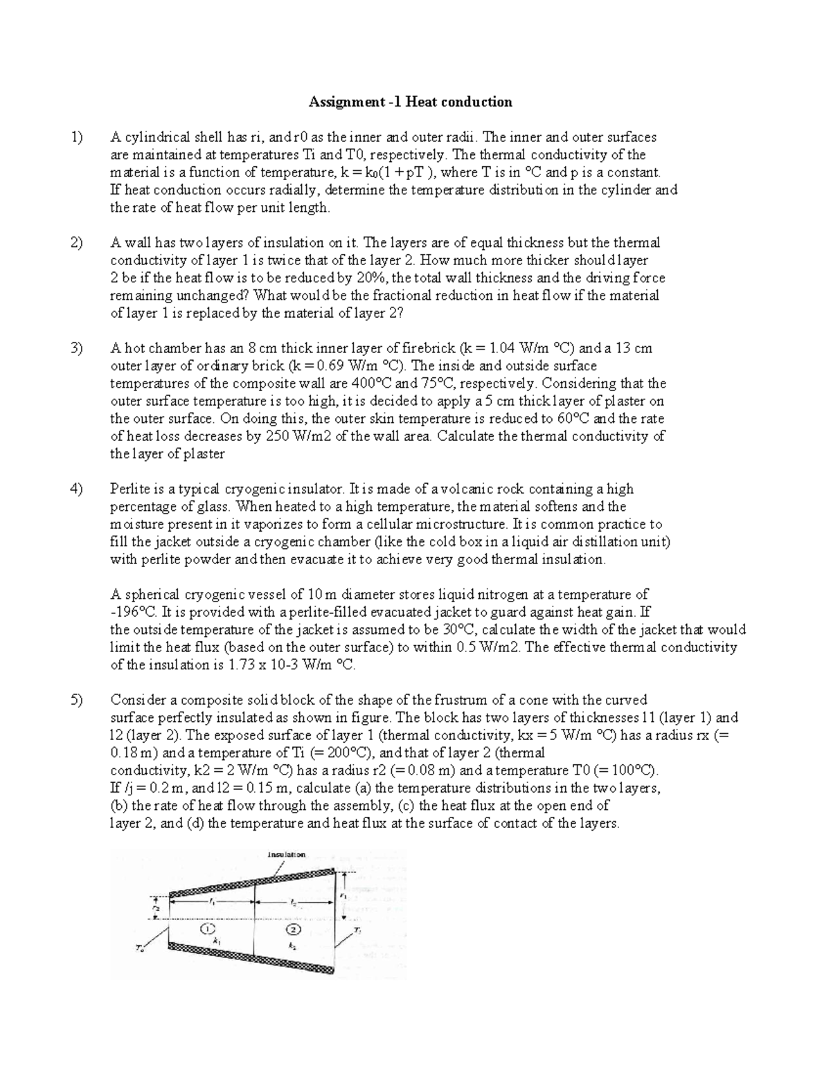 Assignment 2937: Heat Conduction Analysis and Calculations - Studocu