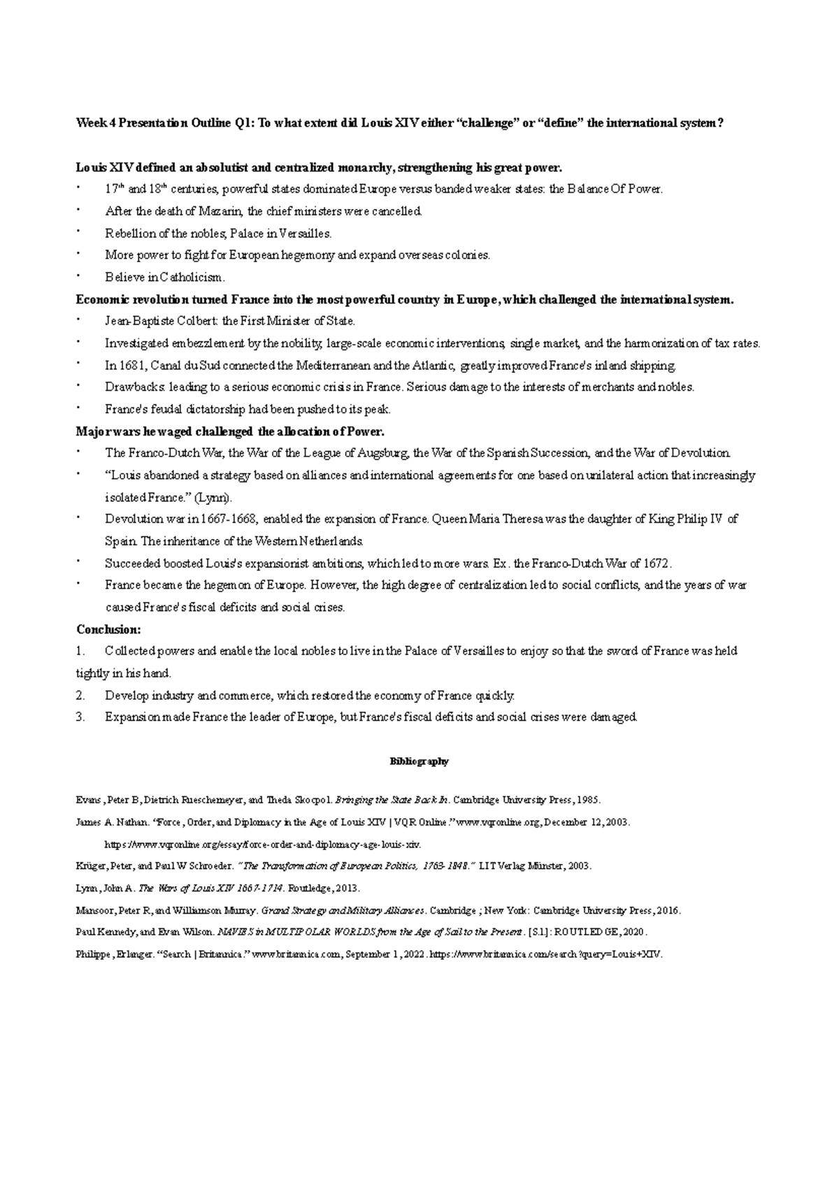 Week 4 Presentation Outline Q1 - 17 th and 18th centuries, powerful ...