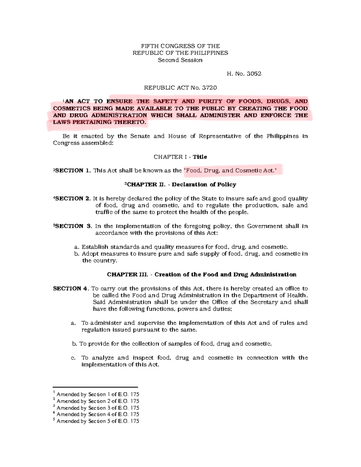 RA-3720: Overview of the Food, Drug, and Cosmetic Act in the ...