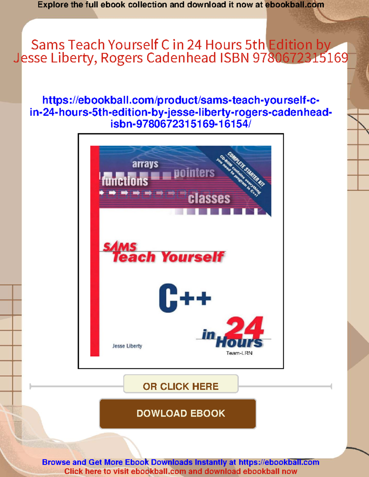Sams Teach Yourself C in 24 Hours, 5th Edition - Complete Guide - Studocu