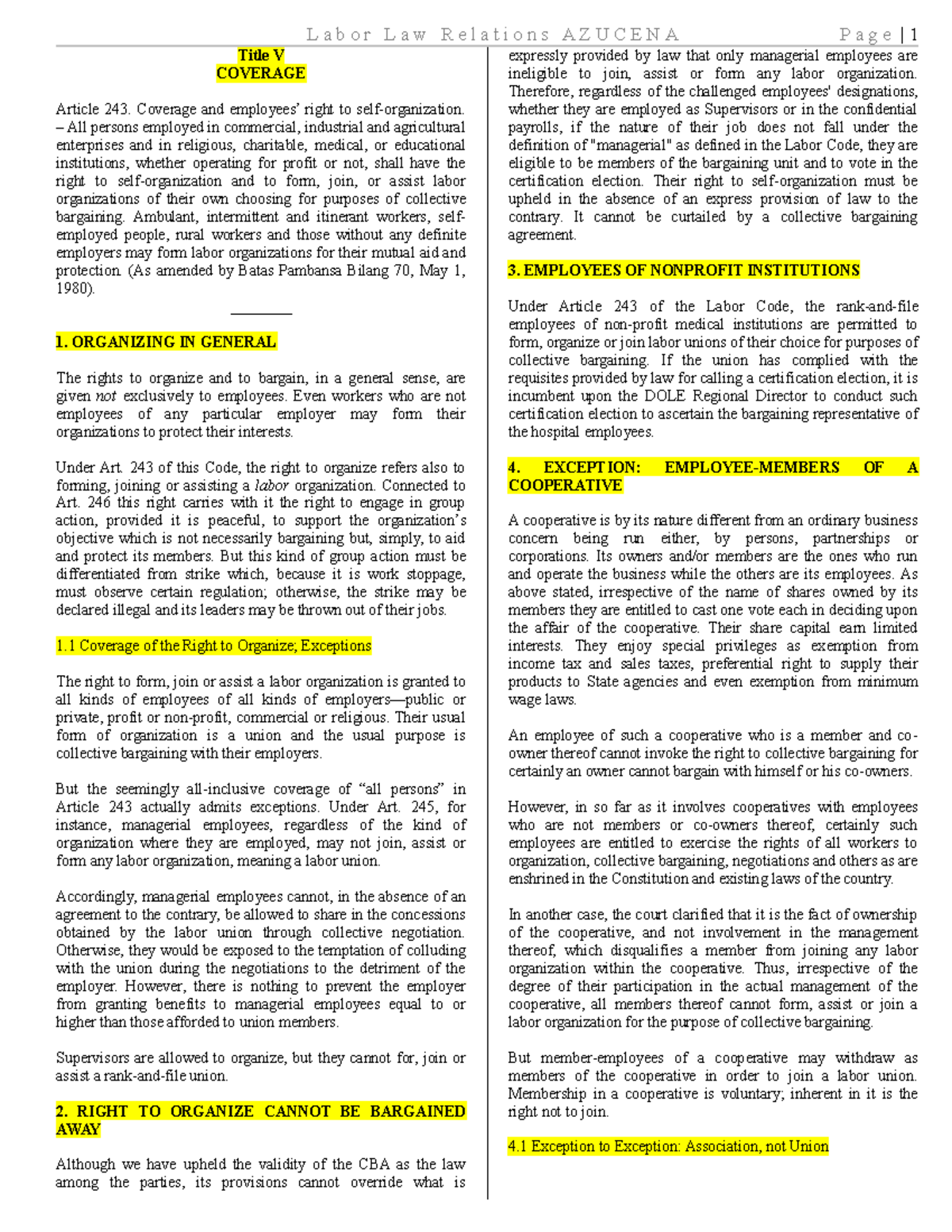 324195542 Labor Relations Azucena Vol II Finals Notes on Employee ...