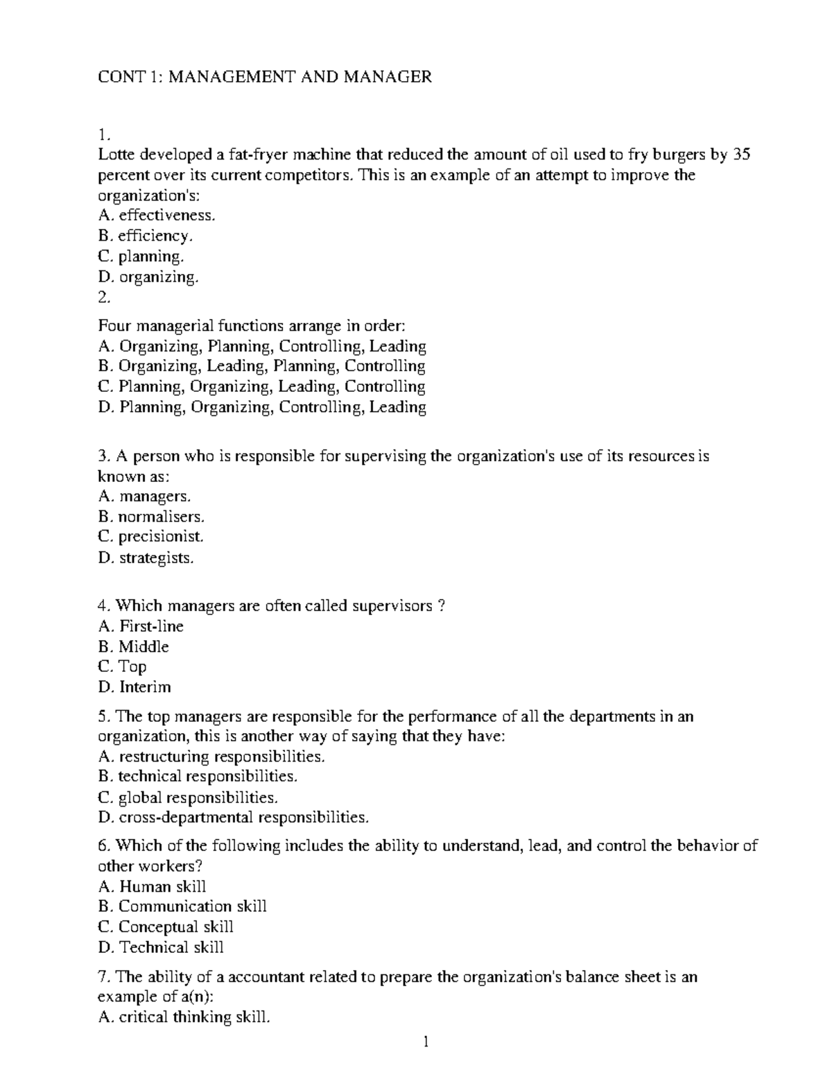 ON TAP SINH VIEN 5 2024 - sdasdasda - CONT 1: MANAGEMENT AND MANAGER 1 ...