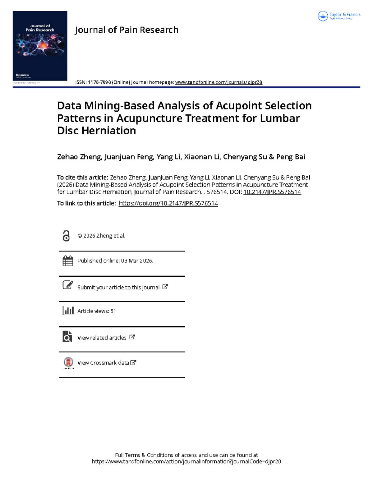 Data Mining Analysis of Acupoint Selection in Acupuncture for LDH - Studocu