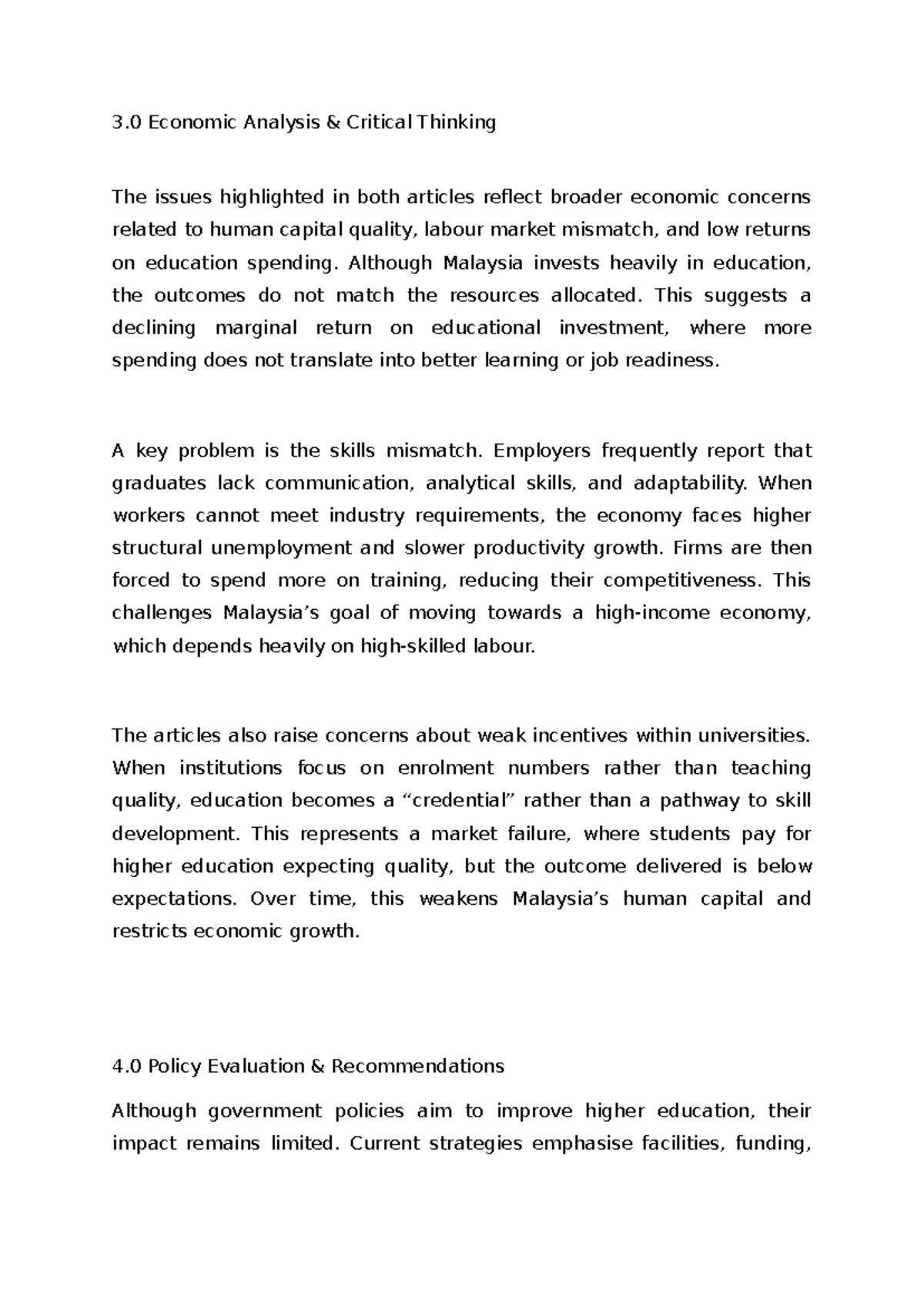 Test654 - Economic Analysis: Human Capital & Education Policy Insights ...