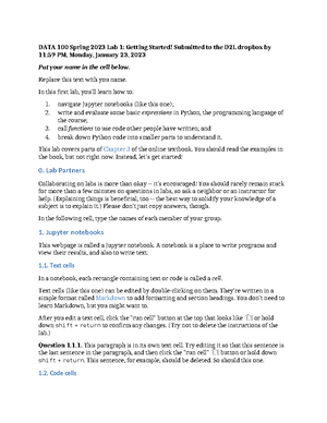 Data 100 Homework Assignment 3 - DATA 100DATA 100 Spring 2023Spring ...