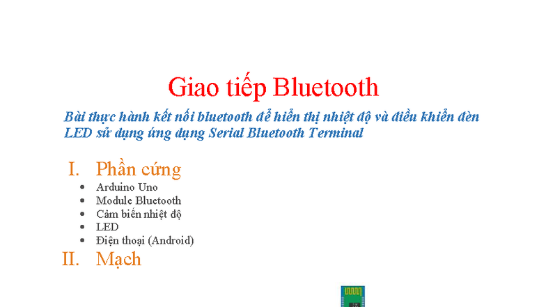 Lab 12, 13 - Kết Nối Bluetooth HC-05 với Arduino và Điều Khiển LED ...