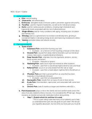Mdc exam 2 practice - MDC1 Exam 2 Study Guide What is a complete ...