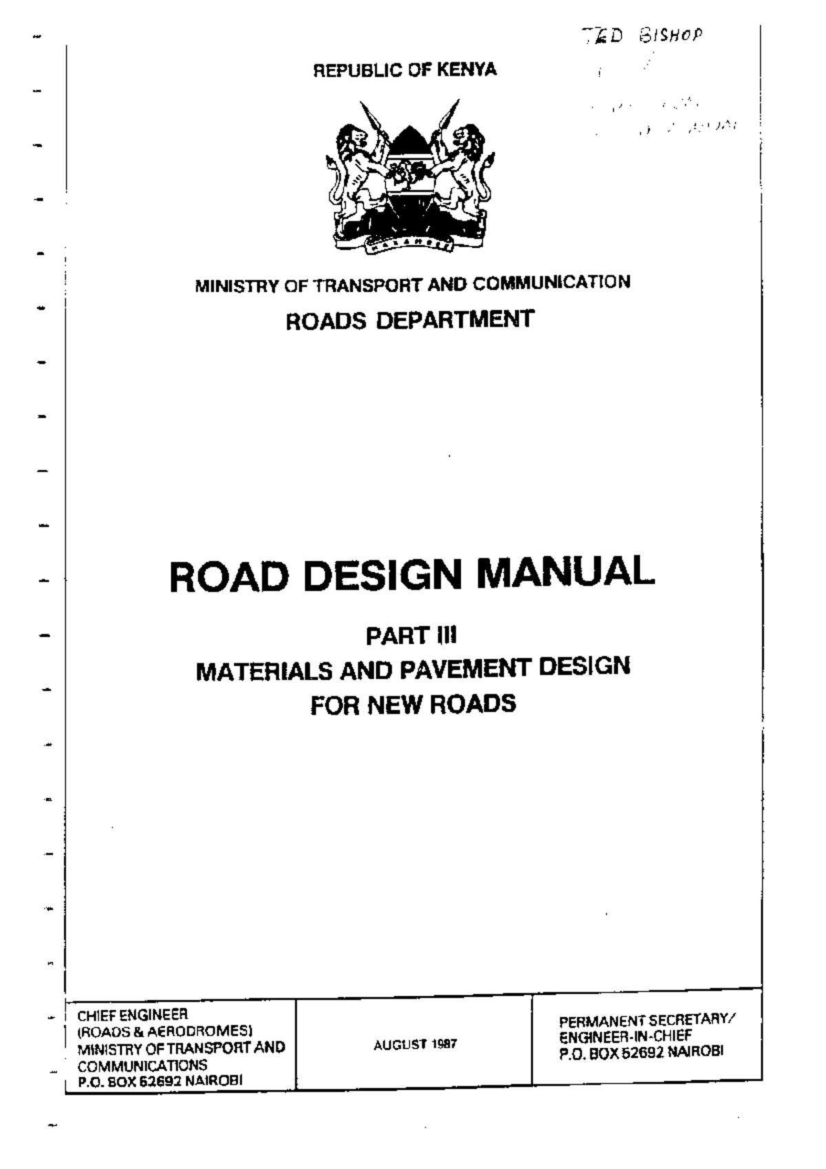 Road Design Manual Part III: Materials & Pavement for New Roads - Studocu