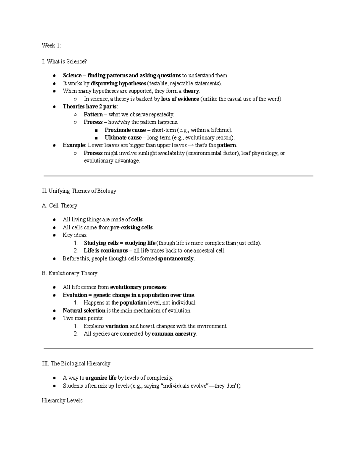 Biology 114 Final Exam Study Notes: Key Concepts and Themes - Studocu