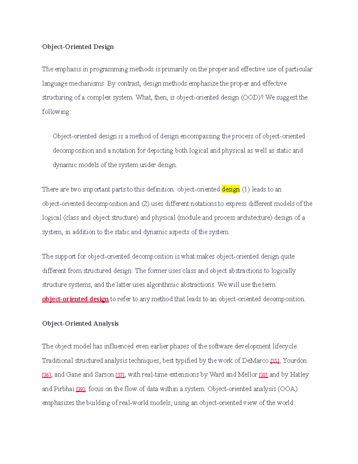 Object-Oriented Analysis and Design Principles (CS101) - Studocu
