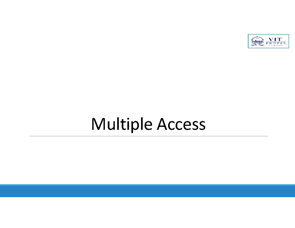 multiple access ppt - Multiple Access Data link layer divided into two functionality-oriented ...