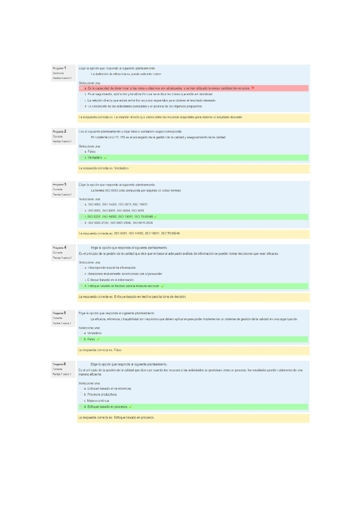 EA1. Sistemas de calidad e ISO - Sistemas de Gestión de Calidad - Studocu