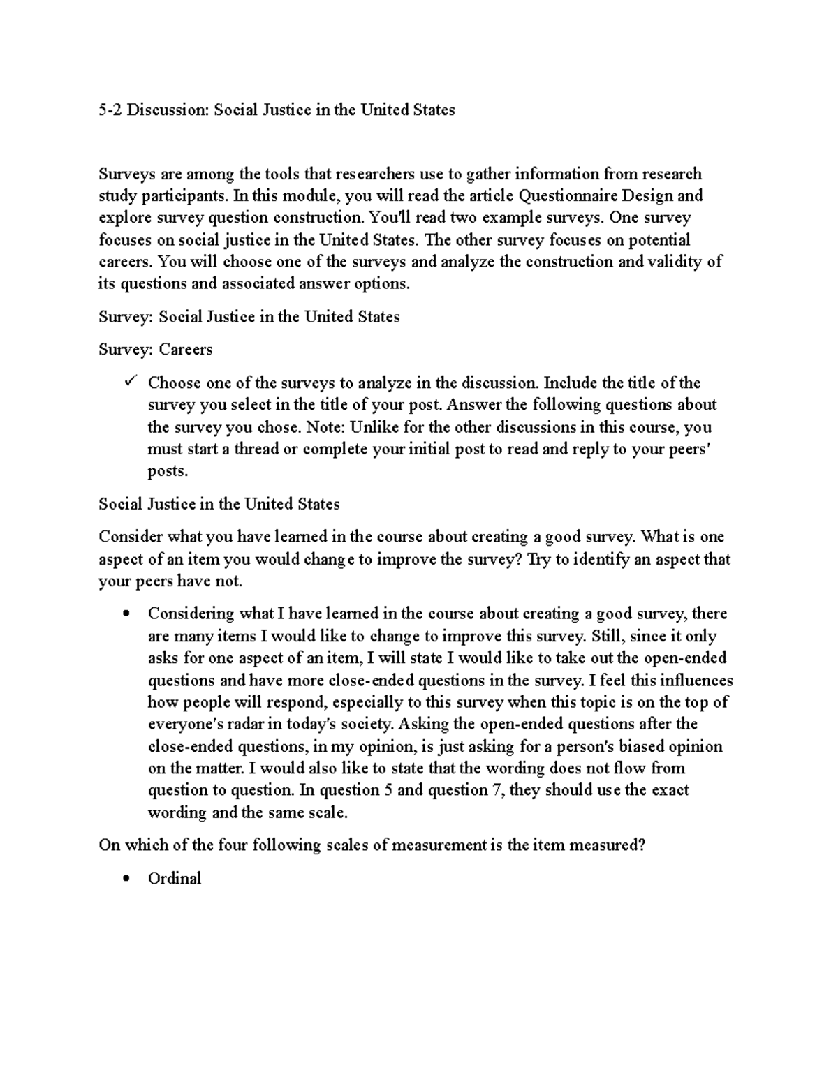 Survey Question Construction on Social Justice: Analysis and Insights ...