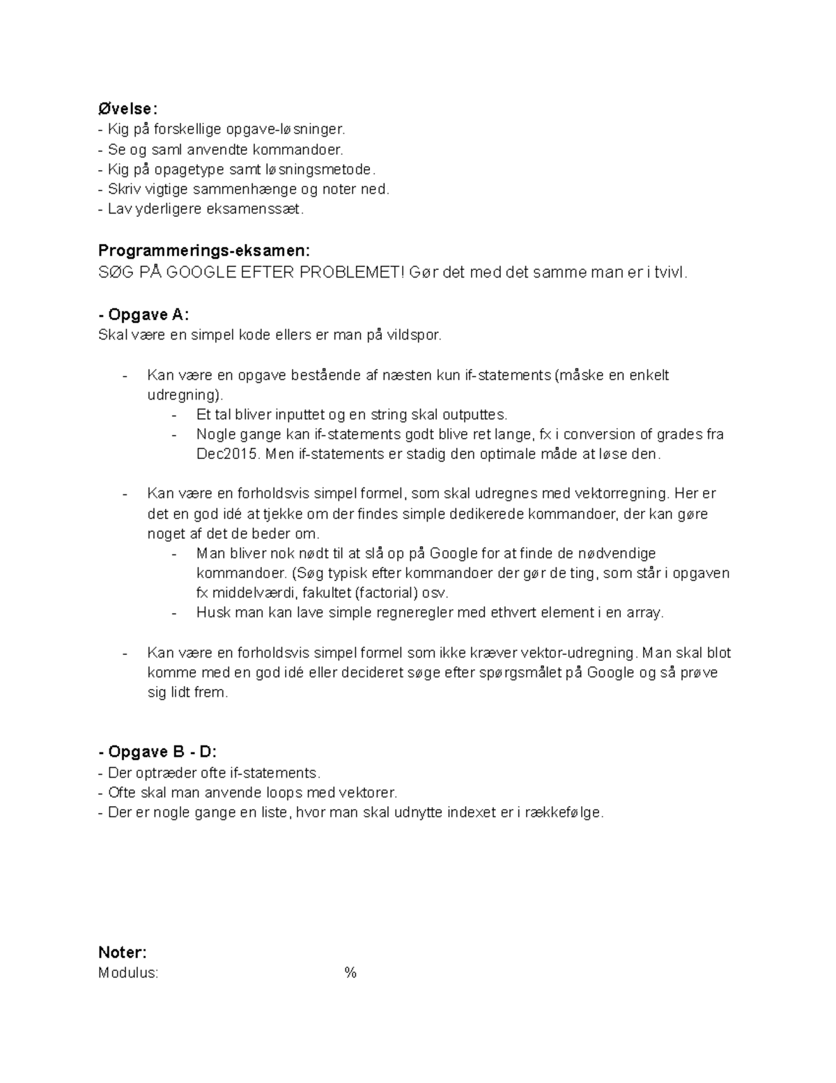 Gode kommandoer til Python - Programmerings-eksamen hjælpsomhed - Studocu