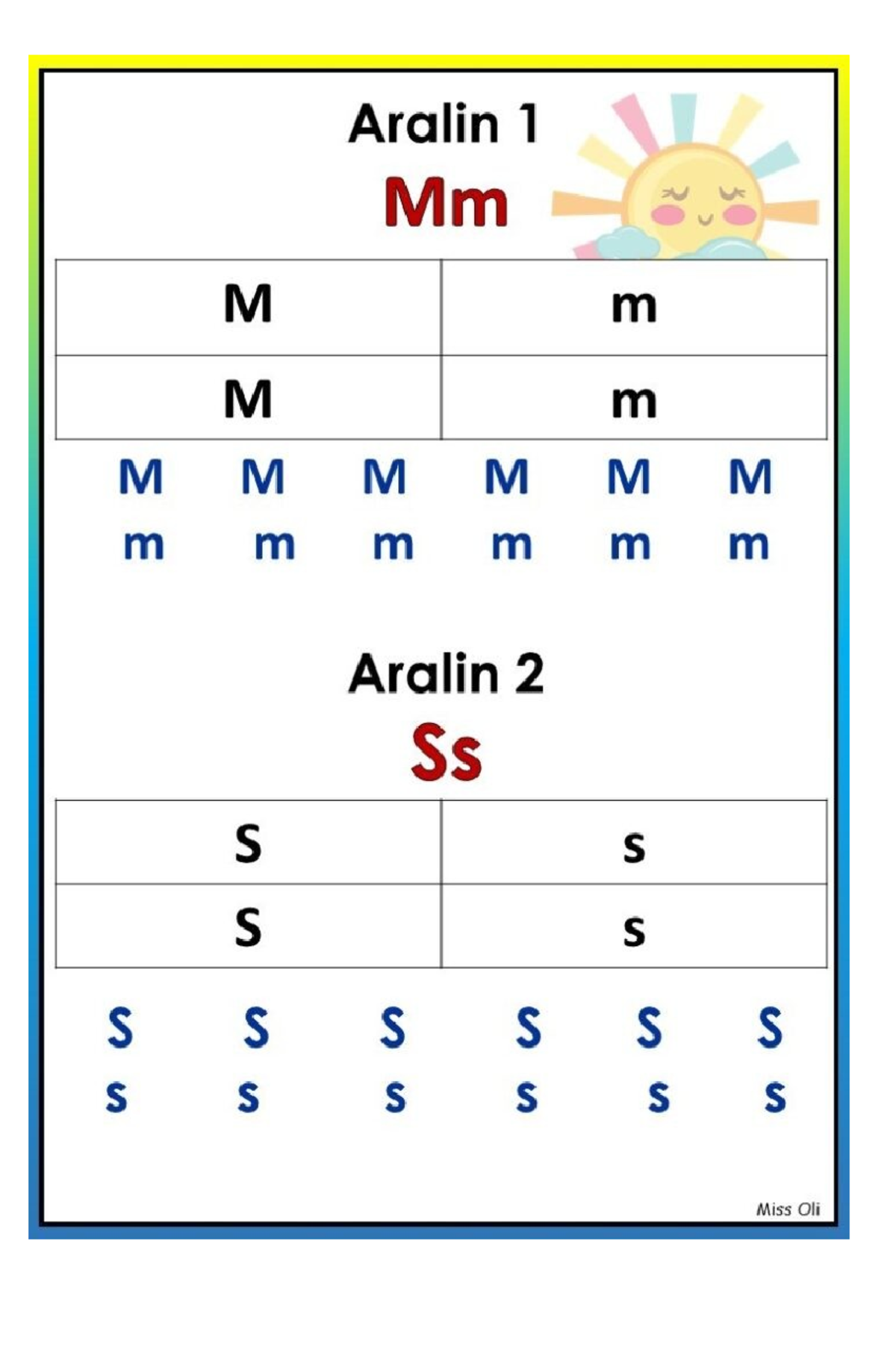 Marungko - reading materials for filipino - Aralin 1 Mm M m M m M M M M ...