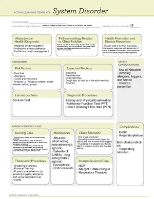 ALT System Disorder - Discharge Teaching for a Child Who Has Major ...