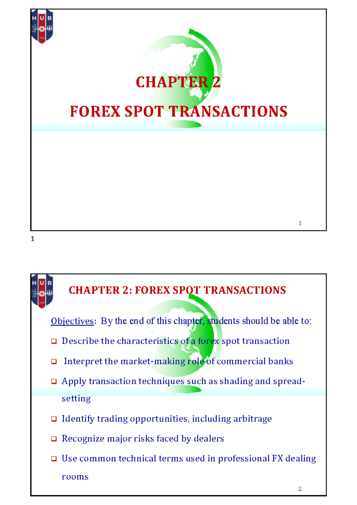 CHAPTER 2: FOREX SPOT TRANSACTIONS - Key Concepts and Techniques - Studocu