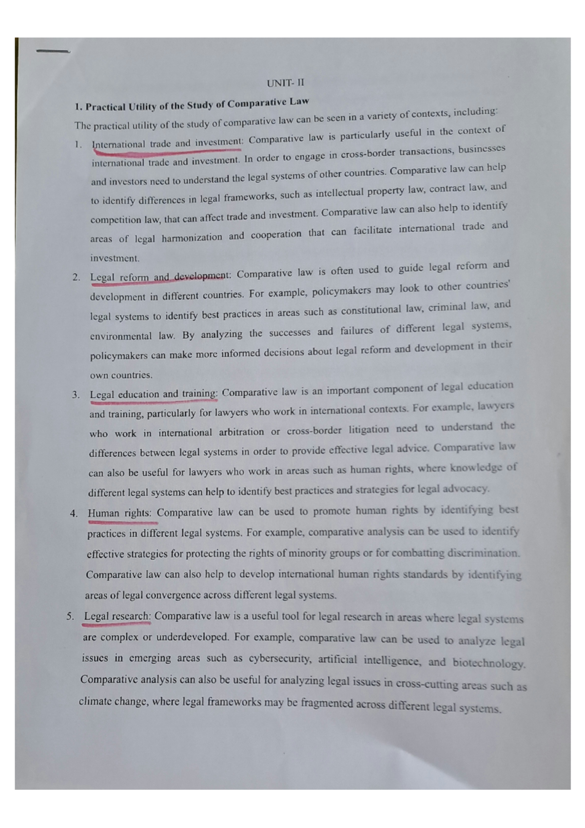 20241206 170529 - Good - II 1. Practical Utility of the Study of Comparative Law The practical ...