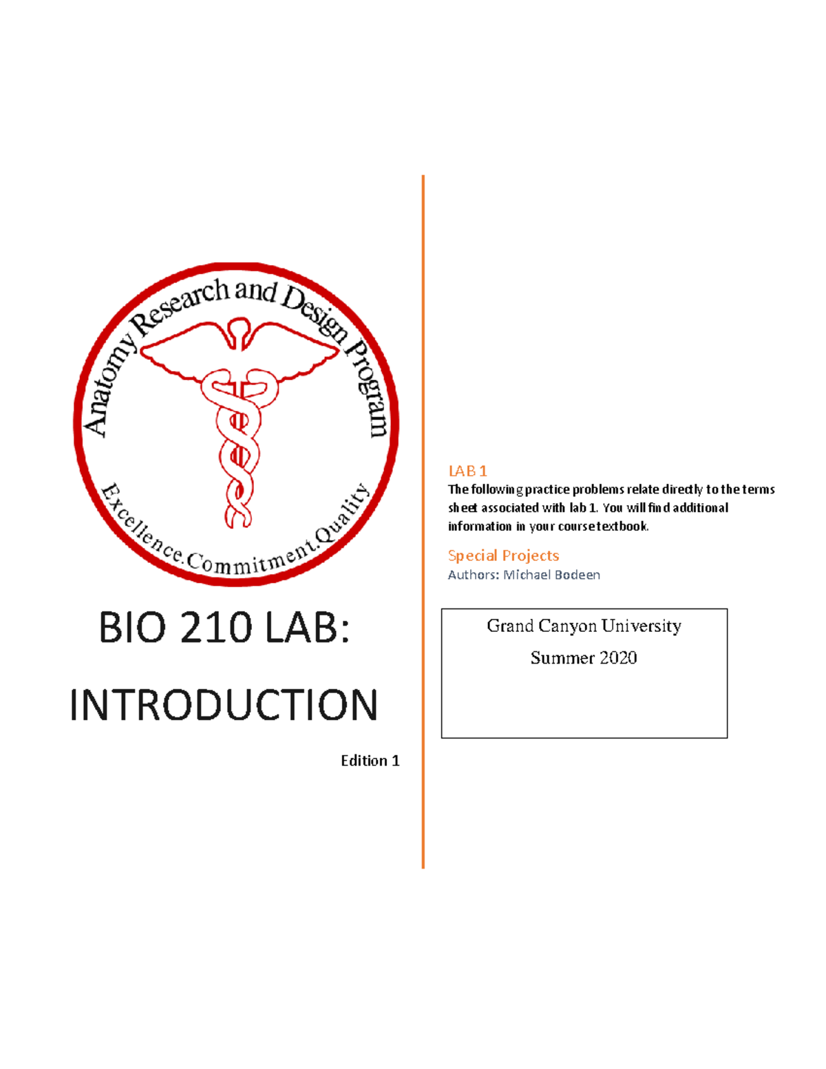 BIO 210 Lab 1 Workbook: Introduction to Anatomy & Physiology - Studocu