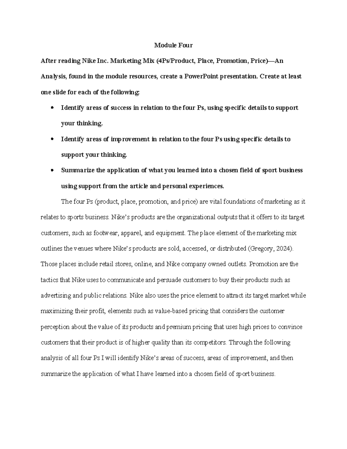 Module 4 Assignment: Analyzing Nike's 4Ps Marketing Mix Strategies ...